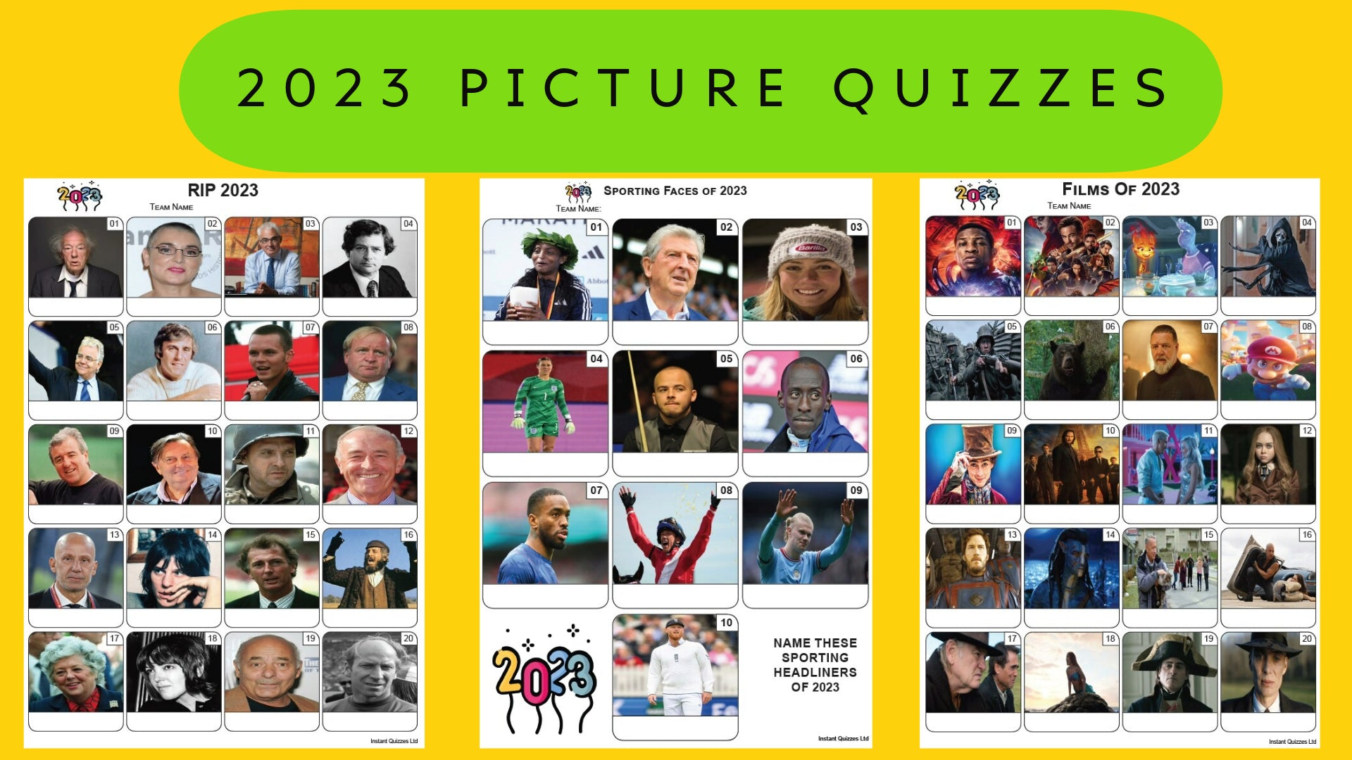 2023 Picture Quizzes - Picture Rounds for an end of year quiz for 2023 ...