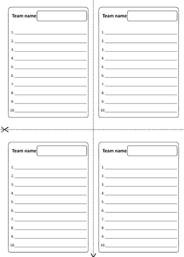 Free 10 Question Answer Sheets – Instant Quizzes