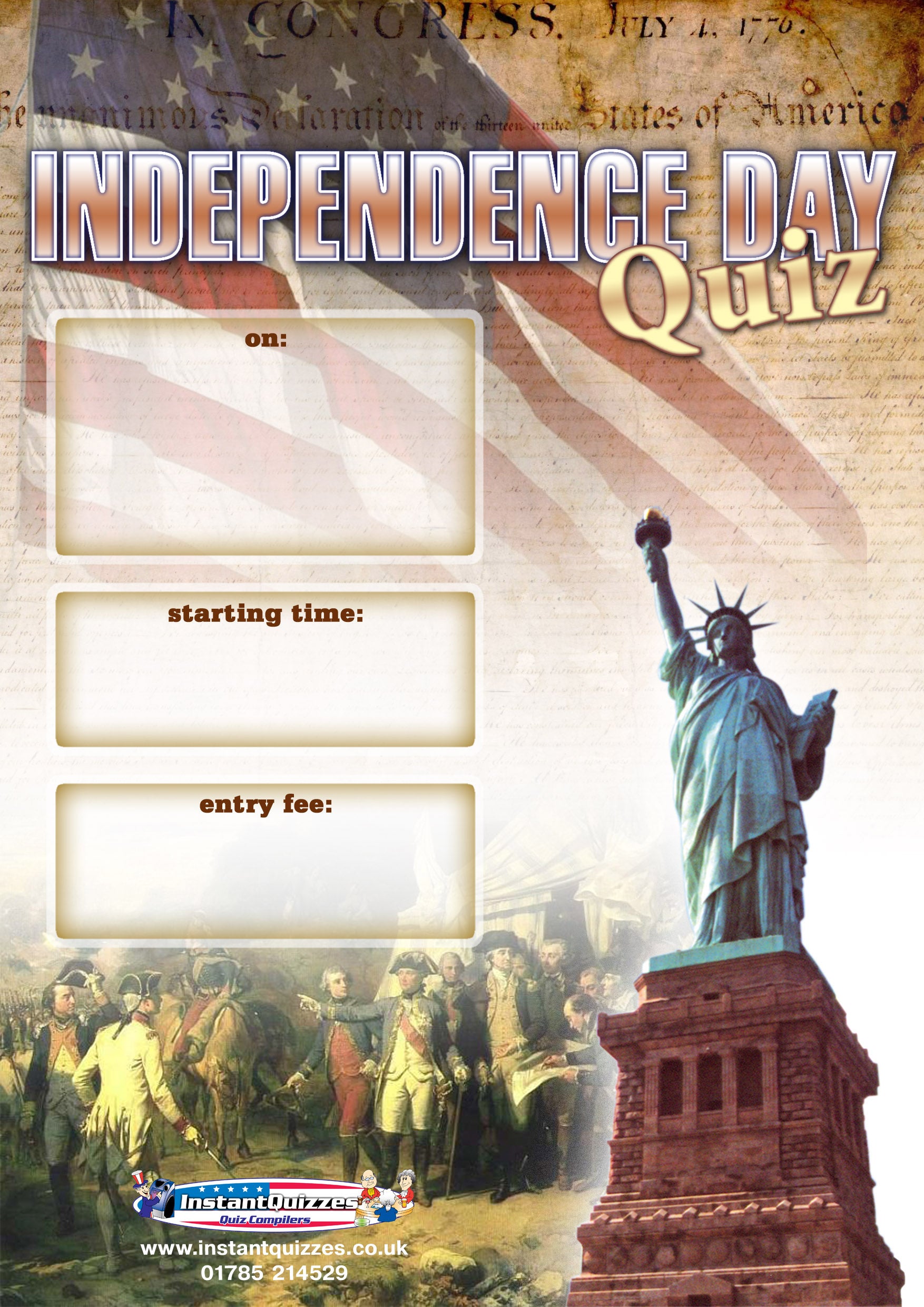 Free Independence Day Quiz Poster – Instant Quizzes