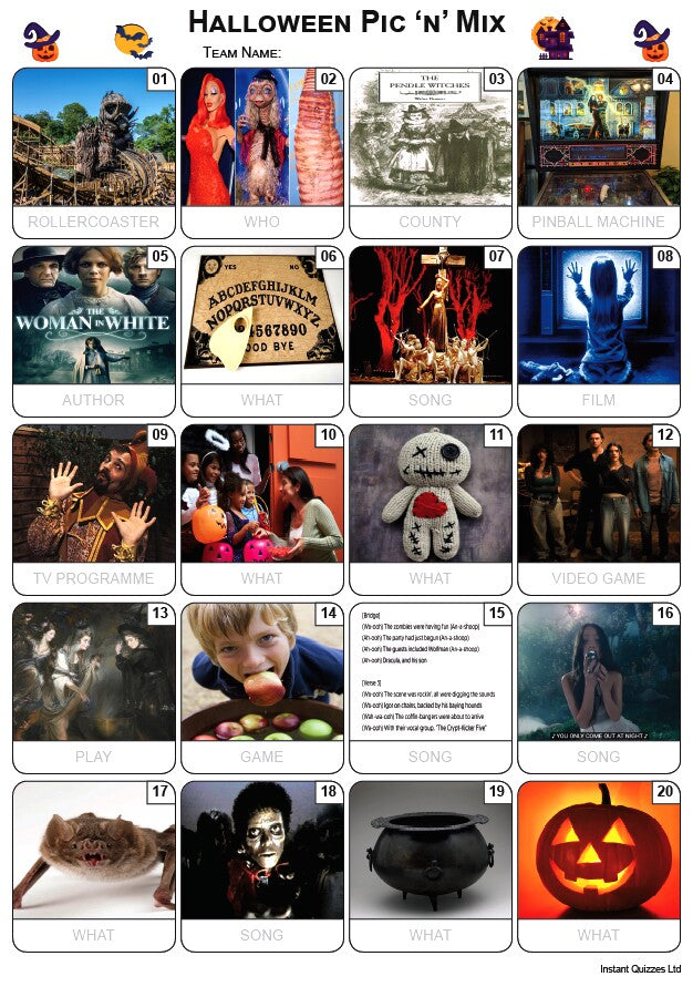 Halloween Bumper Quiz 2 - BQHAL2 – Instant Quizzes