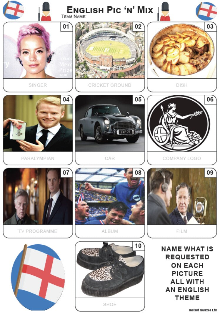 Handout quizzes - printable quiz - table quiz rounds and interval ...