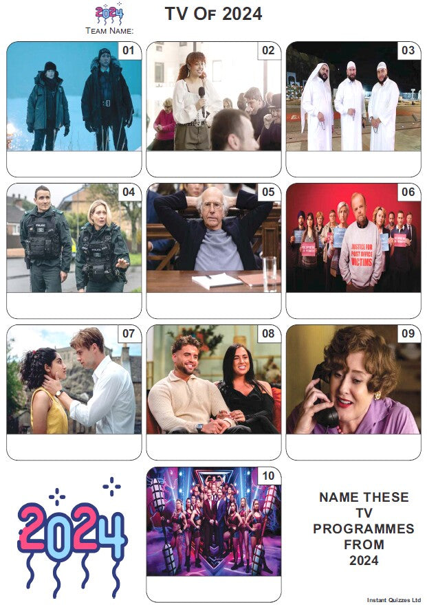 UK Eurovision Song Contest Entries Mini Picture Quiz - Z3410 – Instant ...