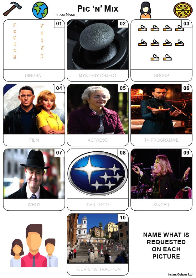 20 picture quiz rounds - ideal for the interval of a pub quiz – Instant ...