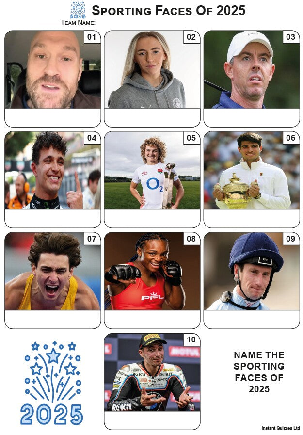 Quiz Pack 3528 - Five rounds and a 10 Picture Quiz. – Instant Quizzes