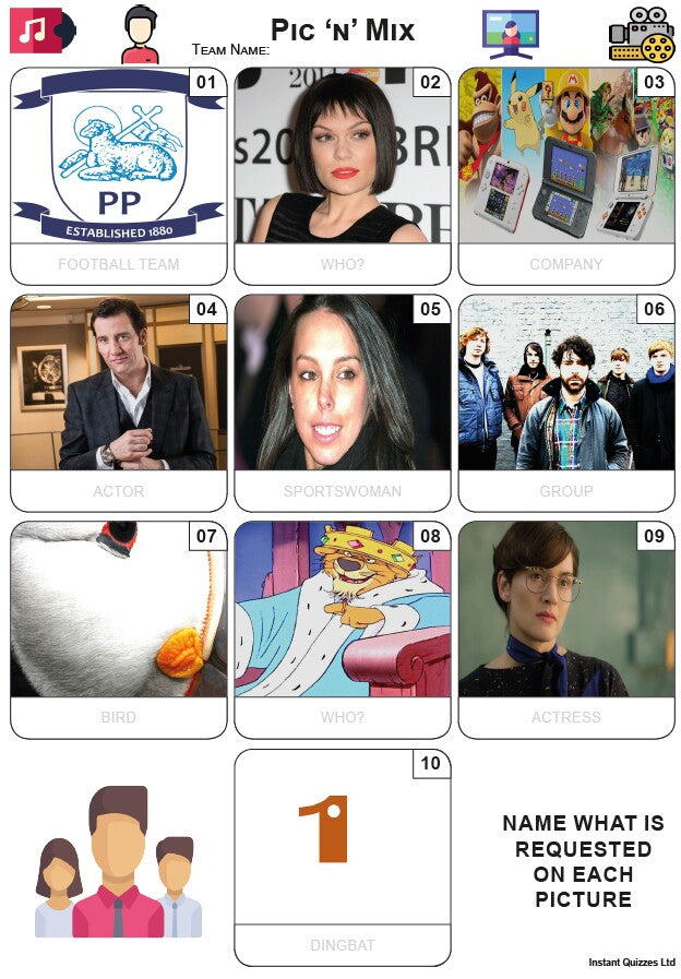 Pic 'n' Mix - Mini Picture Quiz Z4276 – Instant Quizzes