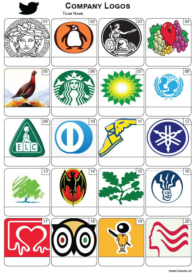 Company Logos Picture Quiz - PR2270 – Instant Quizzes