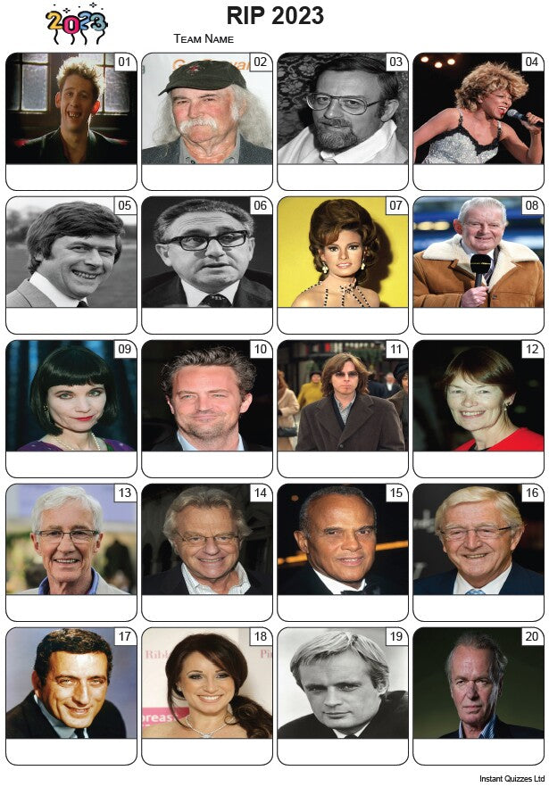 2023 Quiz Packs - Downloadable and printable 2023 End of Year Pub ...