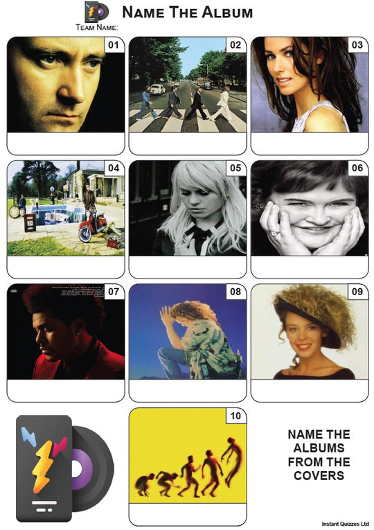 Pop Music Picture Quizzes – Instant Quizzes