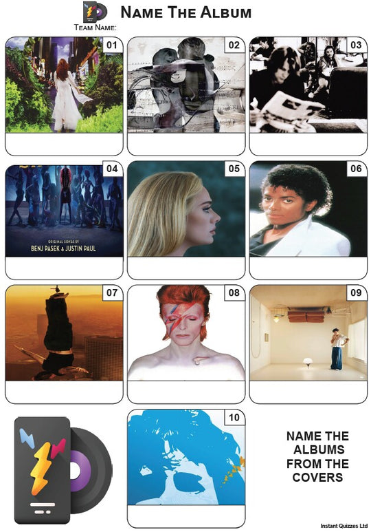 Pop Music Picture Quizzes – Instant Quizzes