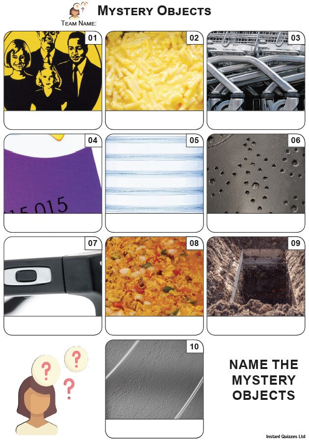 Mystery Objects picture quizzes – Instant Quizzes